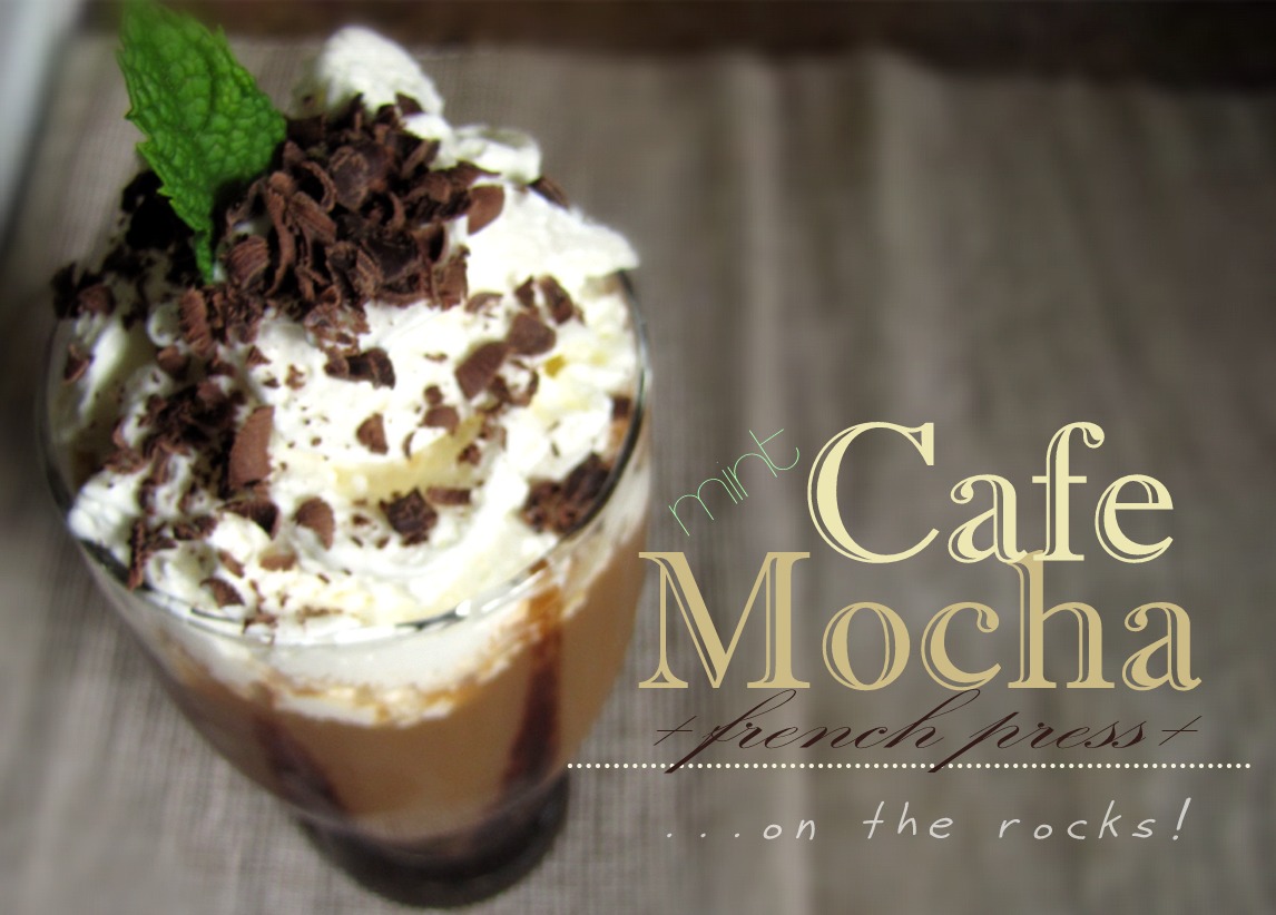 Needle and Nest Design: D.I.Y: iced mint cafe mocha [french press]