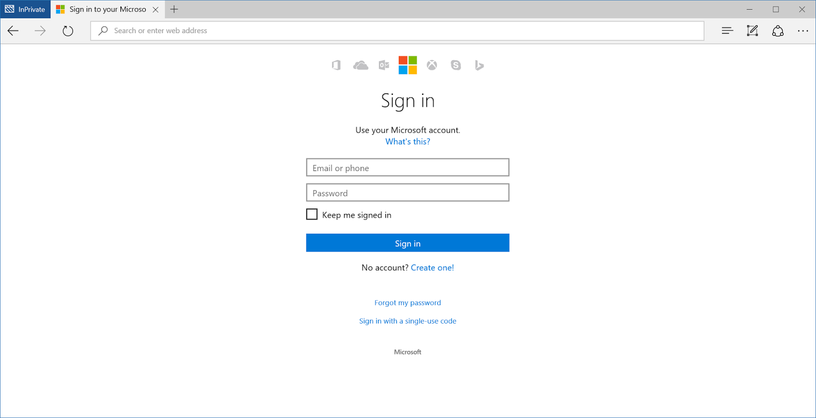 Login Microsoft