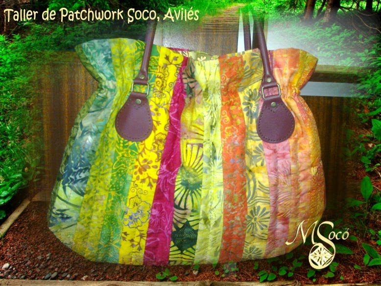 Patchwork Soco: Bolsito con tiras batik