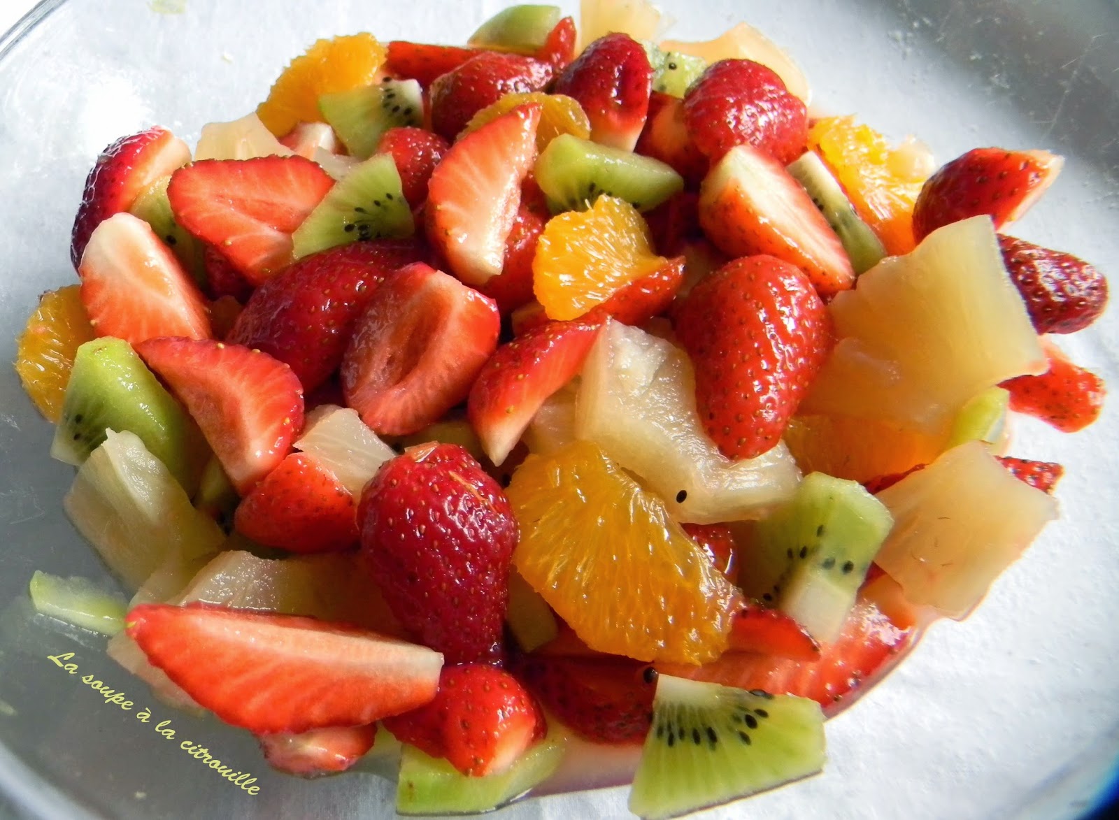 La soupe à la citrouille: Salade de fruits express