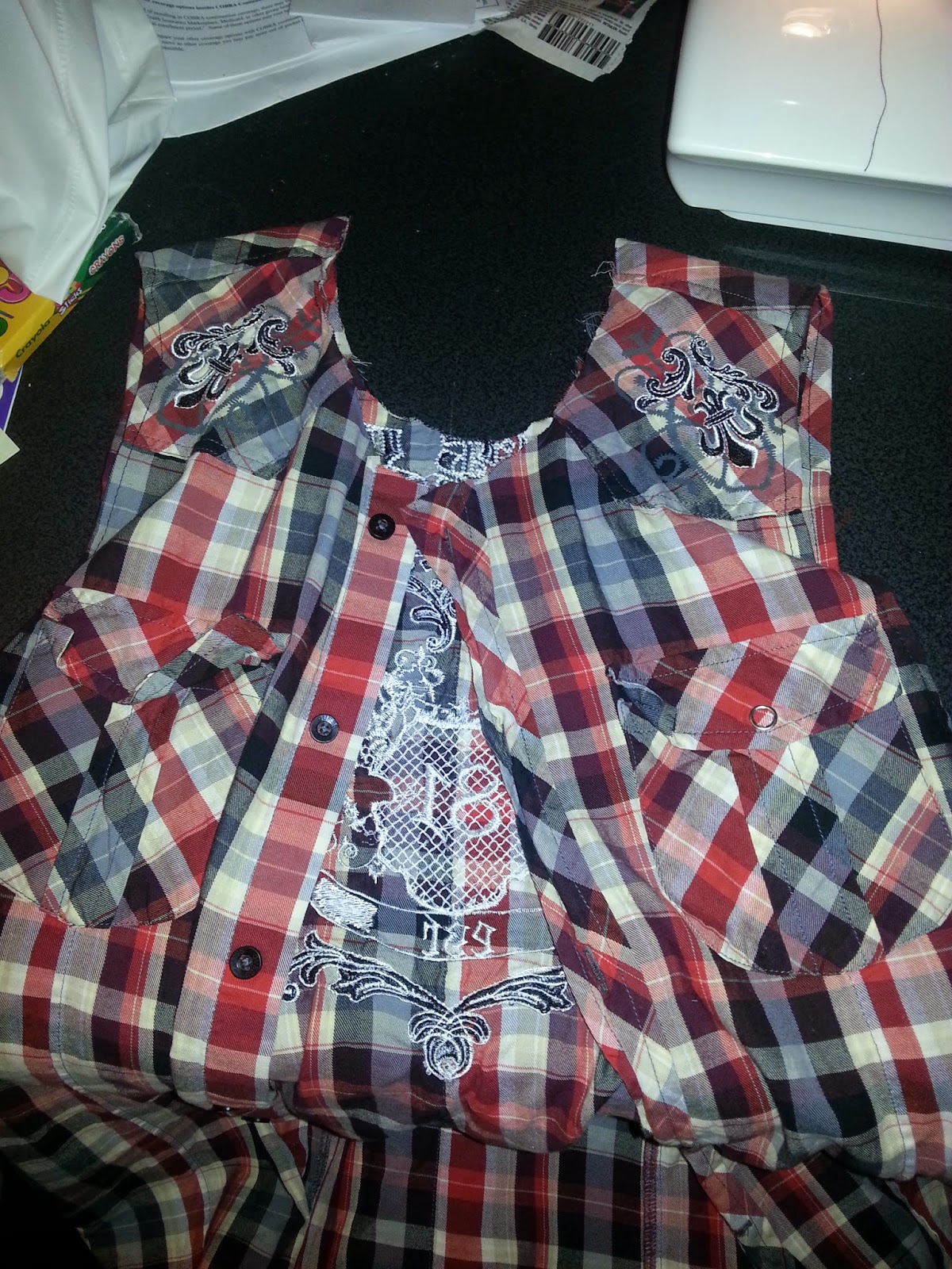 The Gangstress Ladies' Tutorials: Flannel Shirt Refashion Tutorial #1