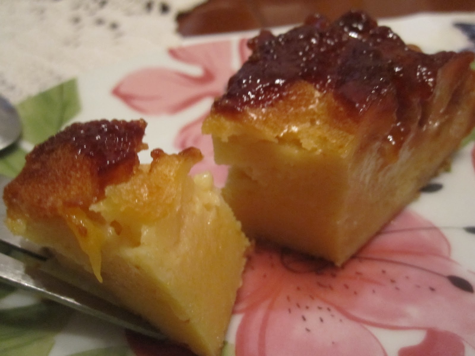 .: Gâteau Pudding à L’iourte et Pêches dans le Cooking Chef / Bolo ...