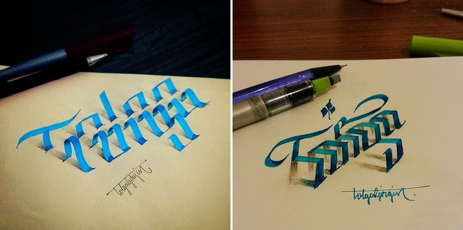 Simply Creative: 3D Calligraphy by Tolga Girgin