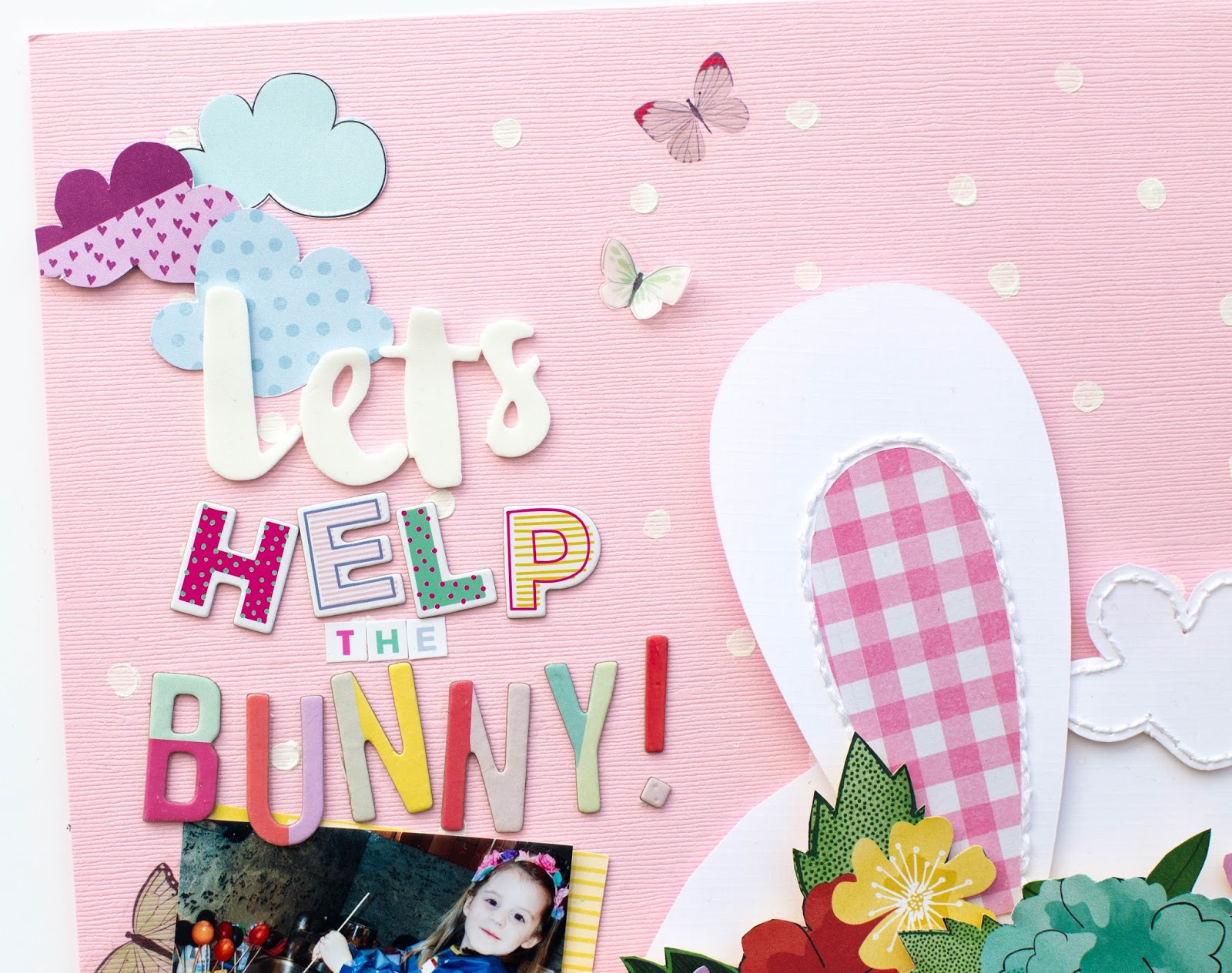 Happy Bunny layout + Cut files - Bea Valint | Scrapbooks