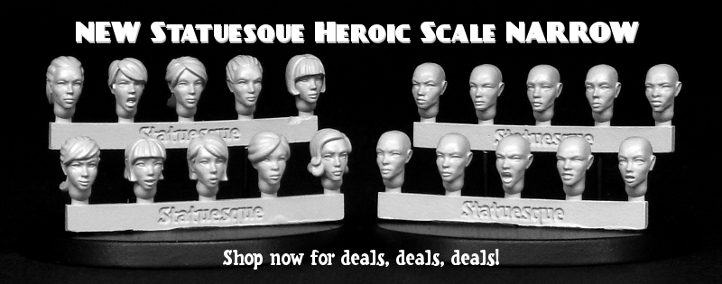 Khorosho Productions: New Heroic Scale Female Heads NARROW 2 and Bald ...