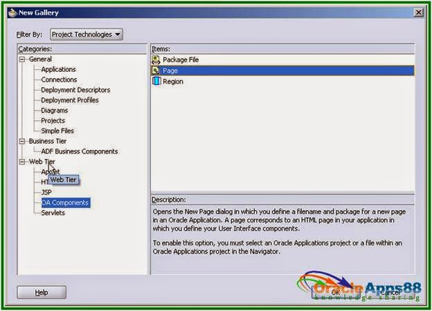 Oracle Applications Oracle Application Framework Oaf Creating