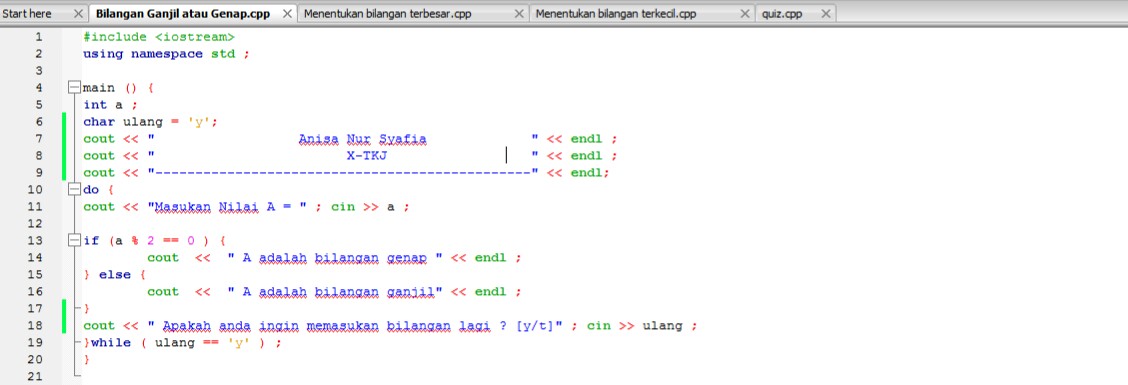 Cara Coding Menentukan Bilangan Ganjil/Genap, Menentukan Bilangan Terbesar, Menentukan Bilangan ...