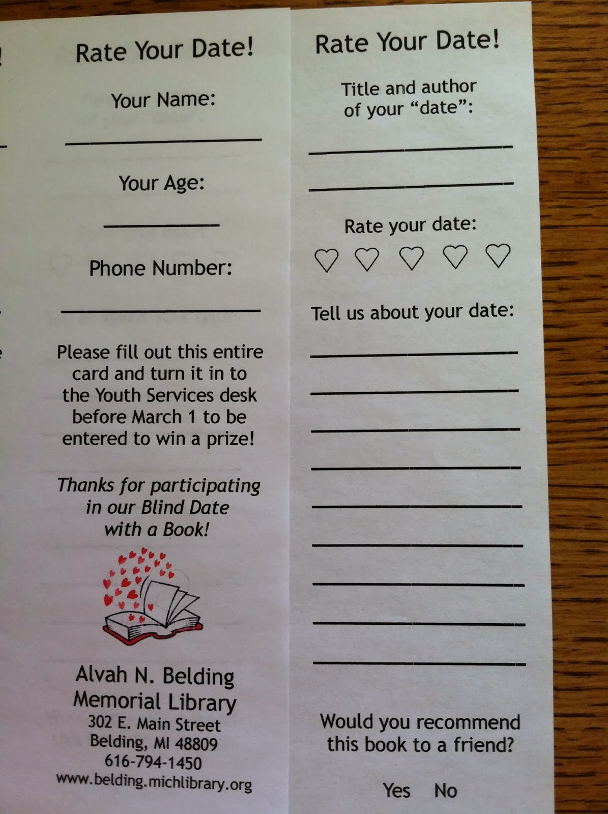 The Lion is a Bookworm: Display: Blind Date with a Book