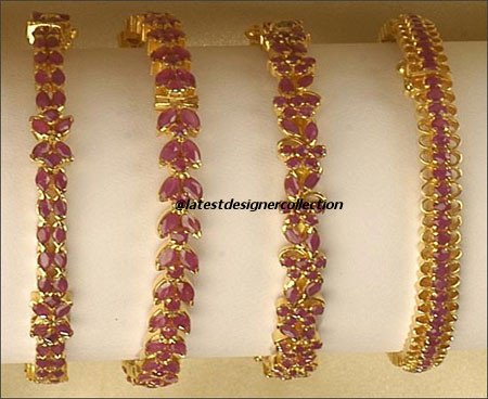 Simple And Light Weight Ruby Bangles ~ Latest Indian Clothing And ...