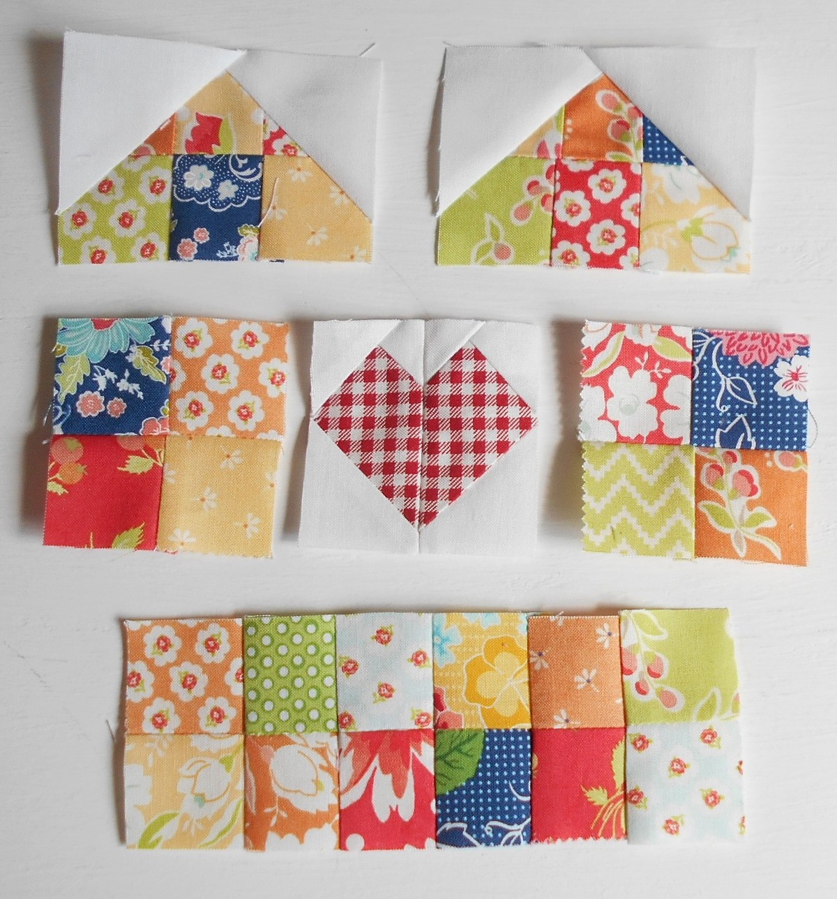 The Patchsmith: Patchsmith Sampler Block 24 - Patchwork Heart