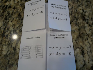 Math Tales from the Spring: Solving Systems of Equations Foldable