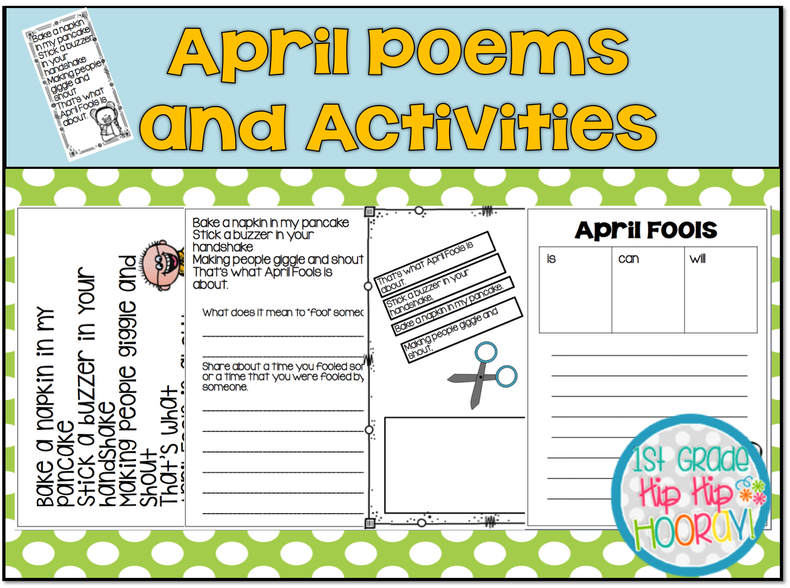 1st Grade Hip Hip Hooray!: April Poetry...read, write, sequence and more!
