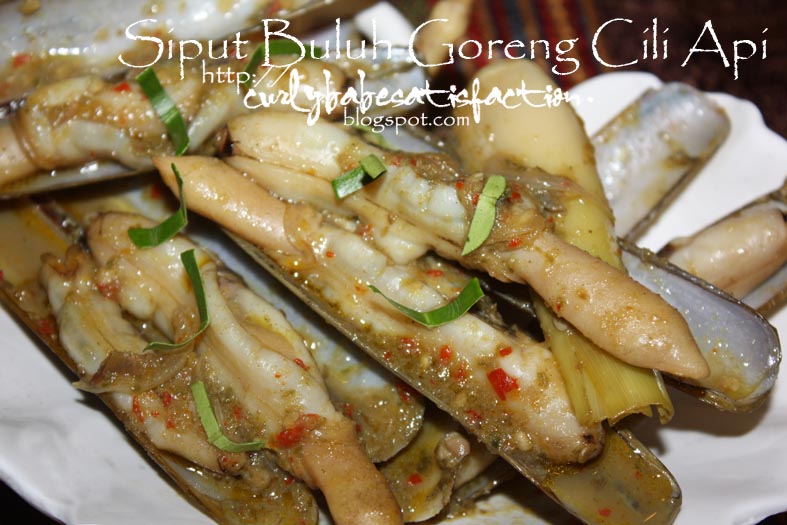Curlybabe's Satisfaction: Siput Buluh Goreng Cili Api