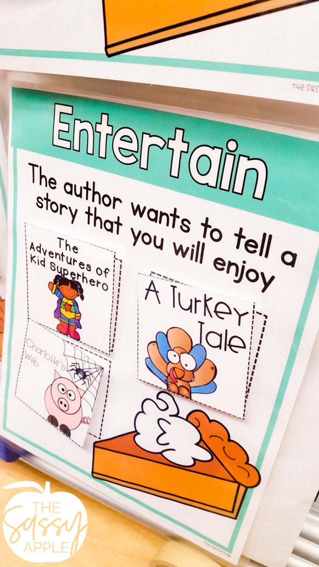 How to Teach Author's Purpose in a Fun and Engaging Way - The Sassy Apple