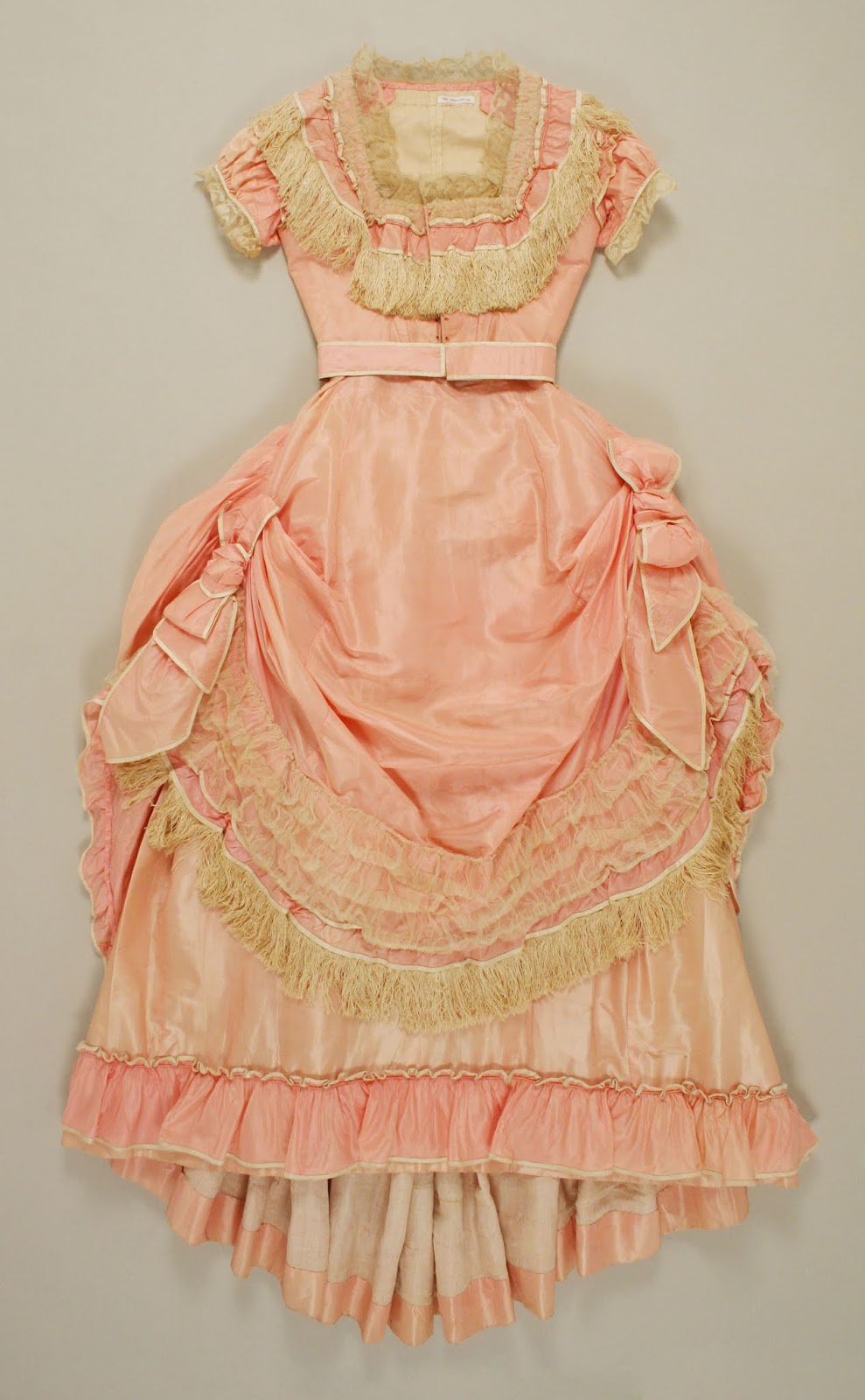 SilkDamask : A Study in Pink: Two Silk Victorian Dresses, c. 1870