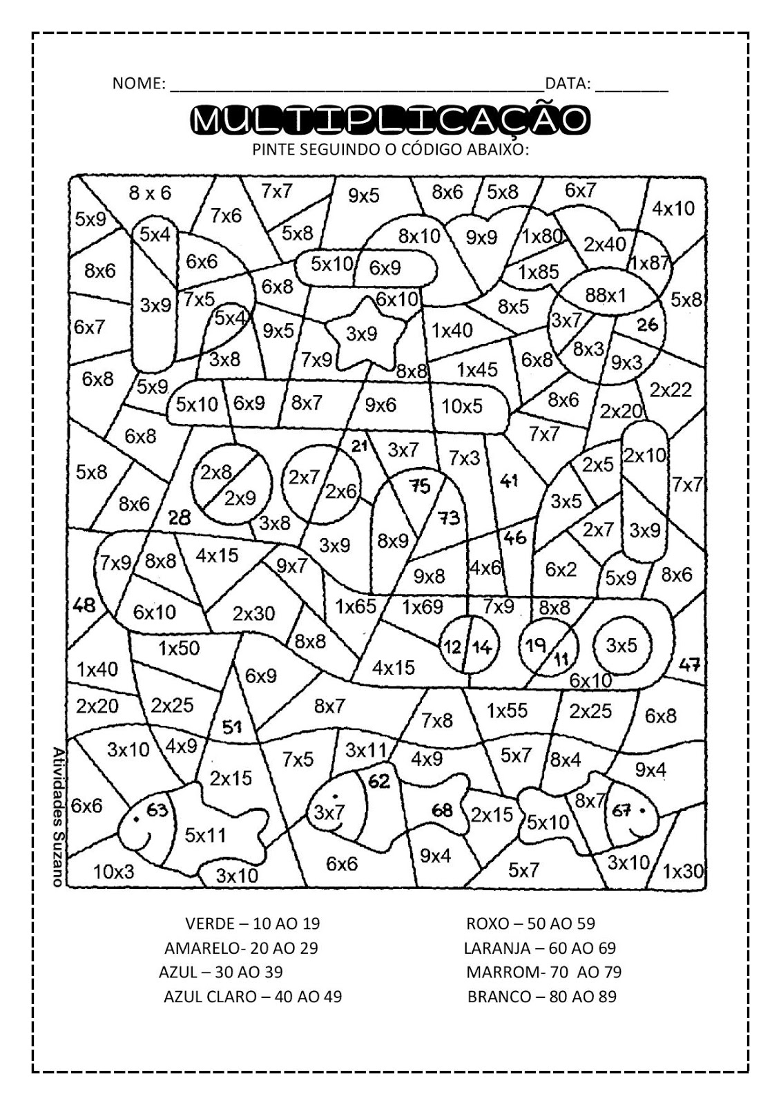 Matematica Desenhos Para Colorir - NAZAEDU