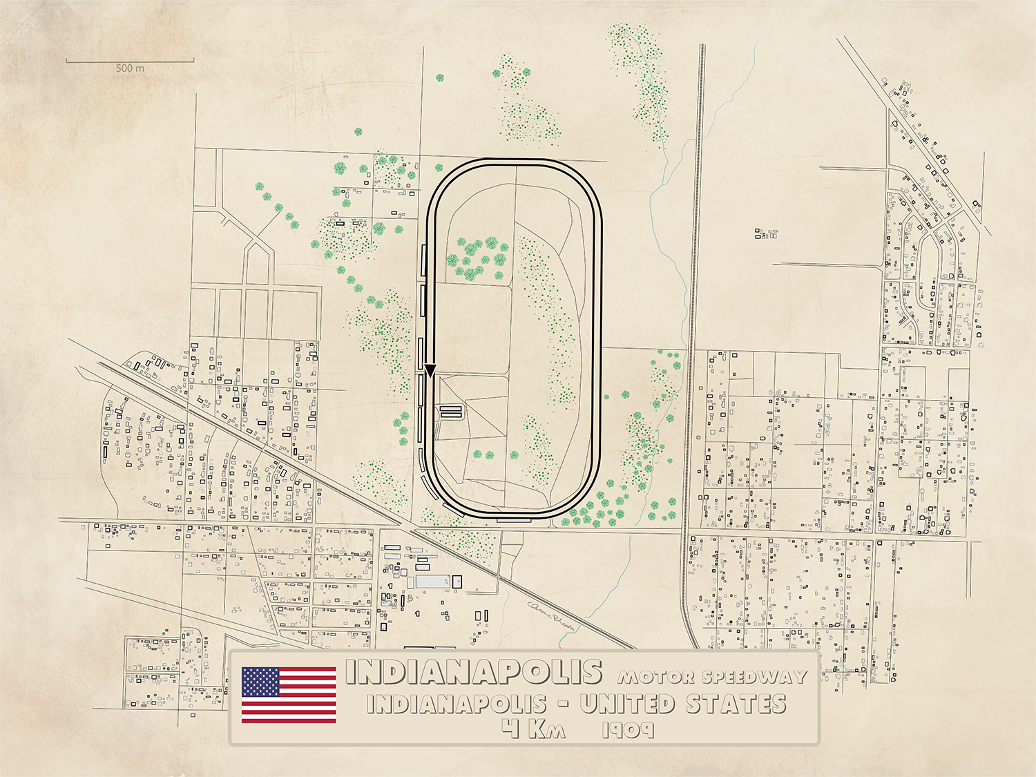 Indianapolis Motor Speedway Map