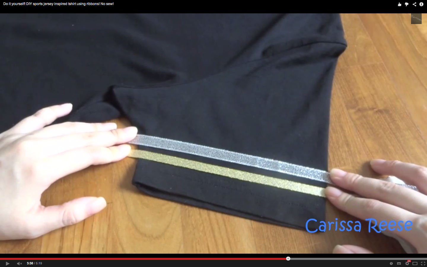 DIY! Do it yourself. Sports jersey inspired tshirt using ribbons ...