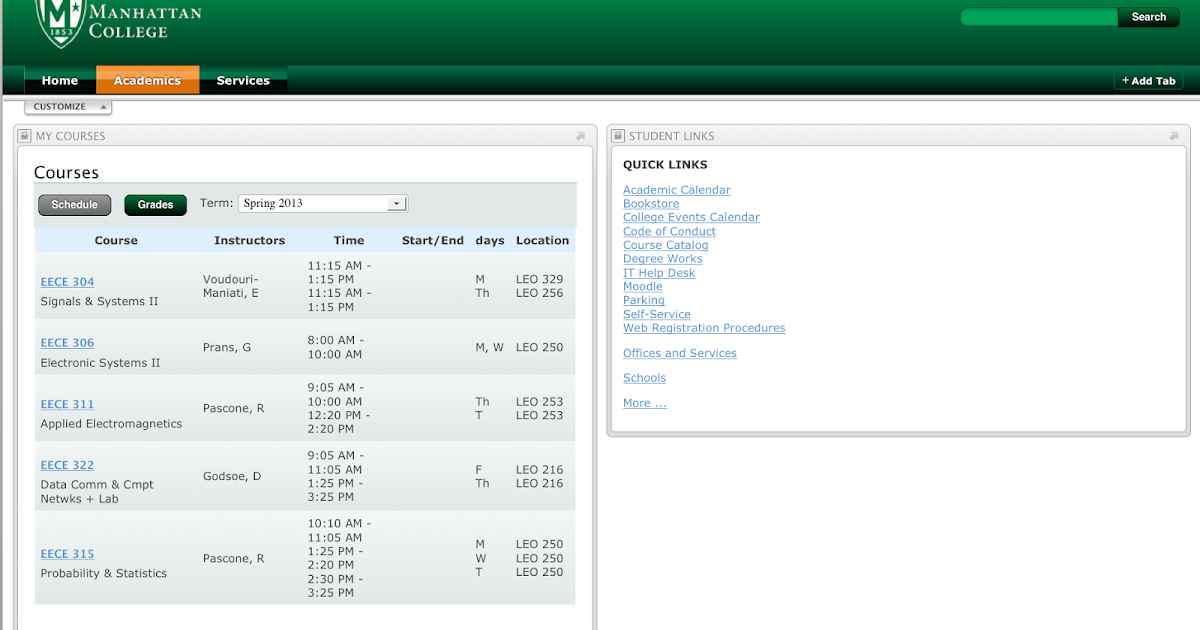 Manhattan College ITS Blog: MyMC the New Default Home Page in all ...