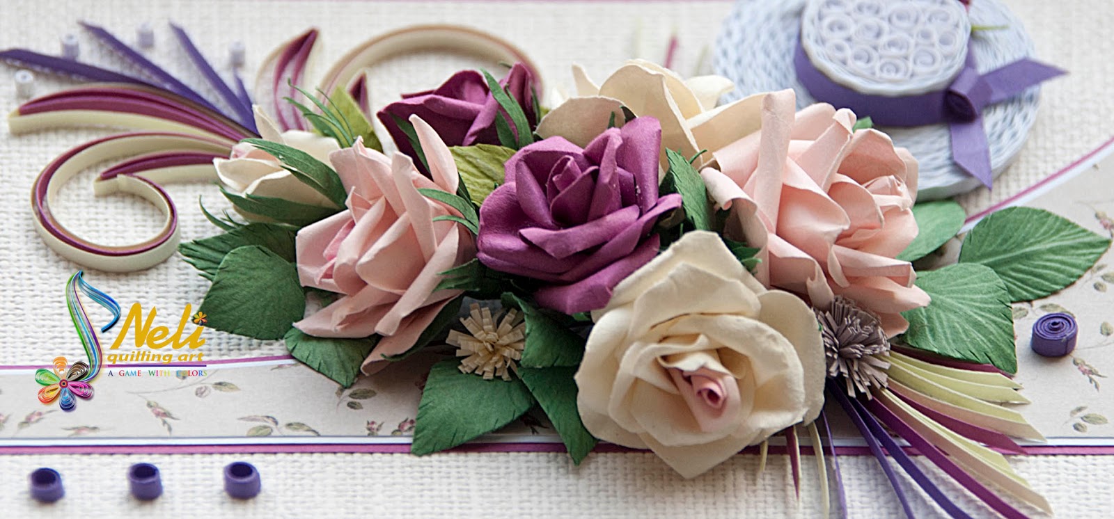 Neli Quilling Art: Roses and hat