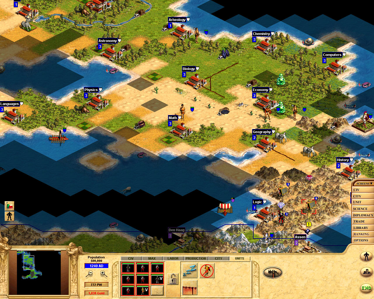 The Best Games Ever: Civilization: Call to Power - Screenshots Walthrough