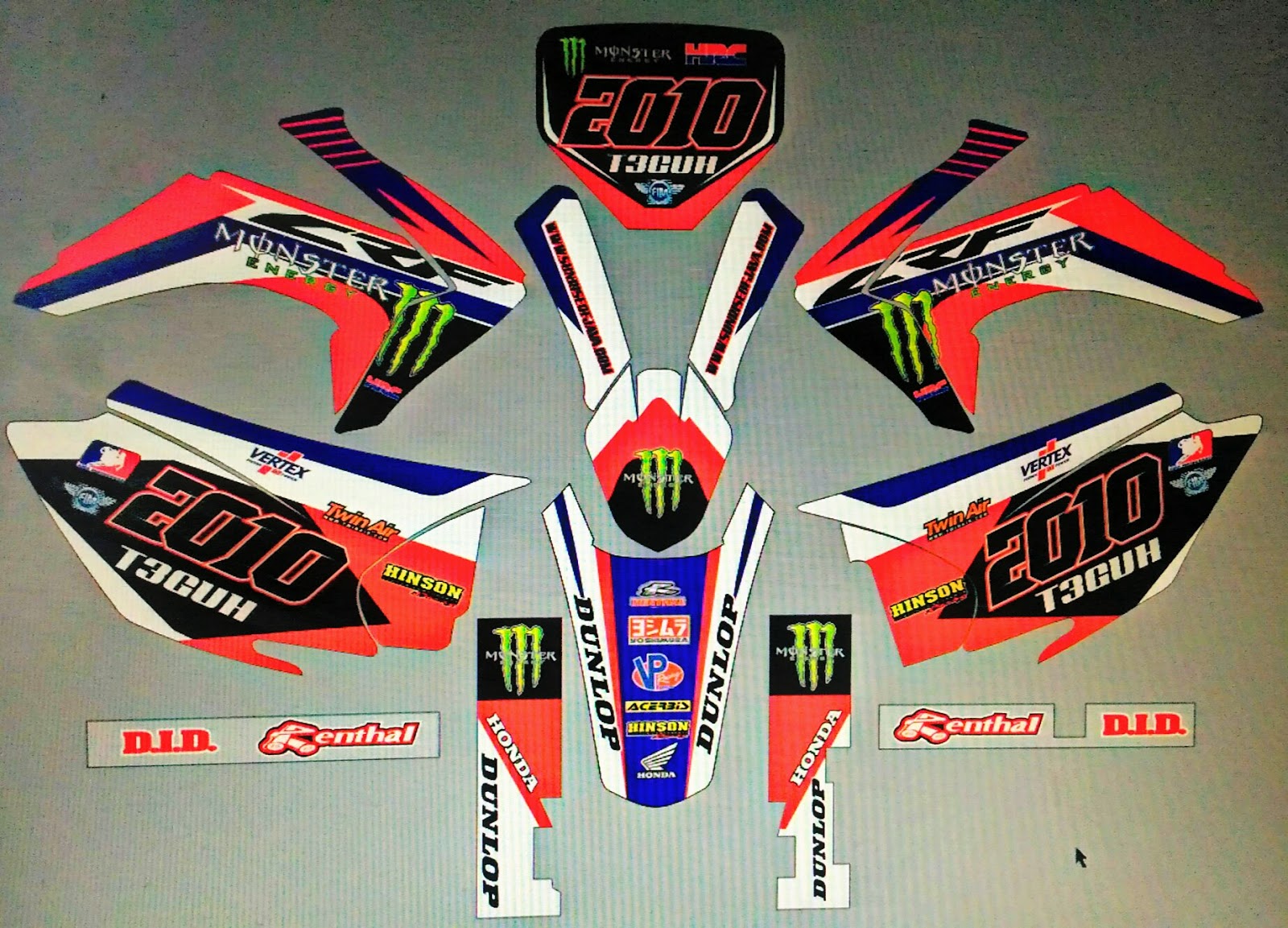 Decal CRF 230 - DECALS MOTOCROSS CUSTOM GRAPHICS