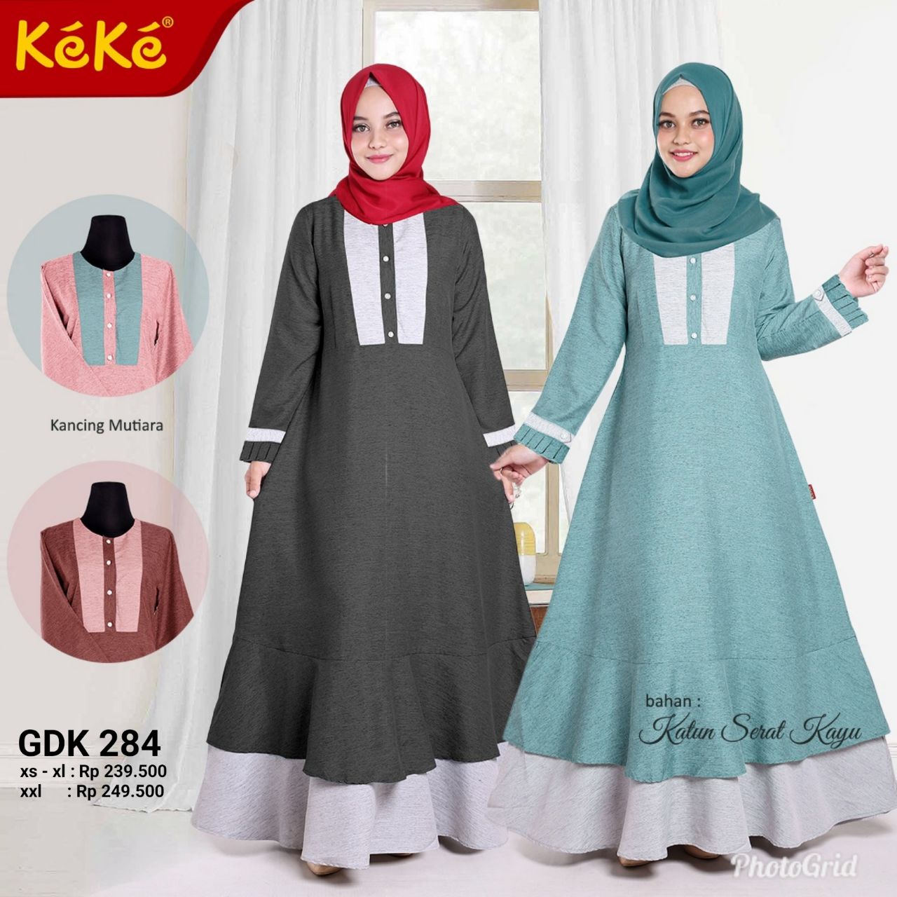 KOLEKSI GAMIS BRANDED KEKE TERBARU GDK 284