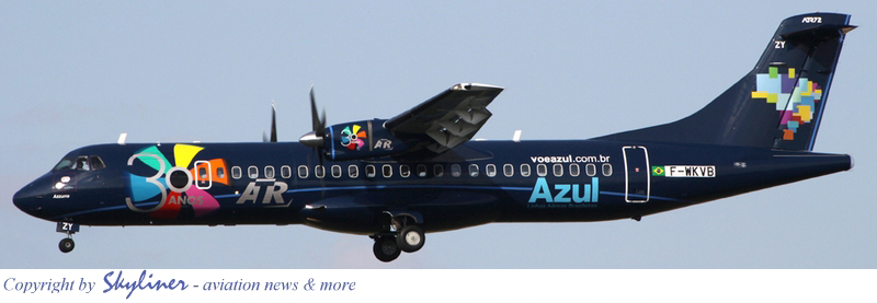 Aviação no Brasil e no Mundo: NOVO ATR AZUL 30 Anos ATR