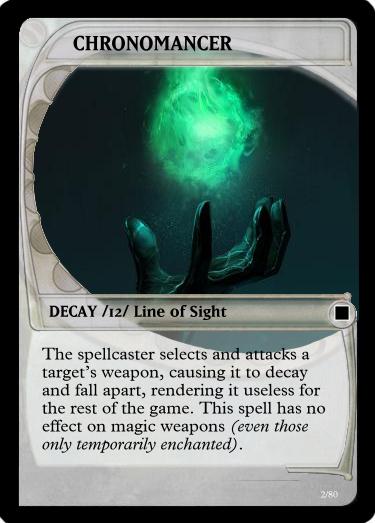 Frostgrave - Spell Cards