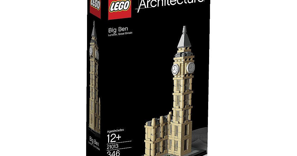 LEGO LEGOS LEGOES Architecture Big Ben London UK Item 21013 346 Pcs 12 ...