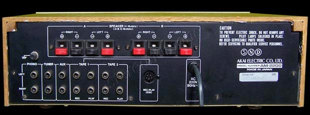 stereonomono - audio Hi Fi Compendium - 14 years on-line: Akai AM-2200