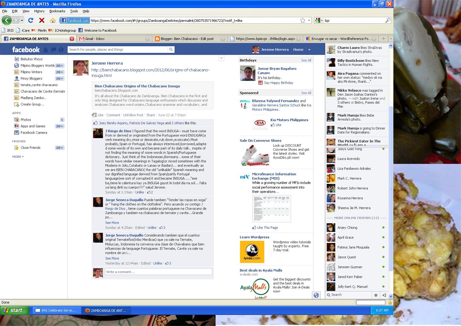 Origins of the Chabacano Insuga