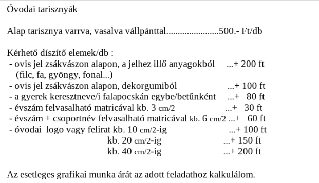 ballagó tarisznya: rajz tagozatnak, ovisoknak