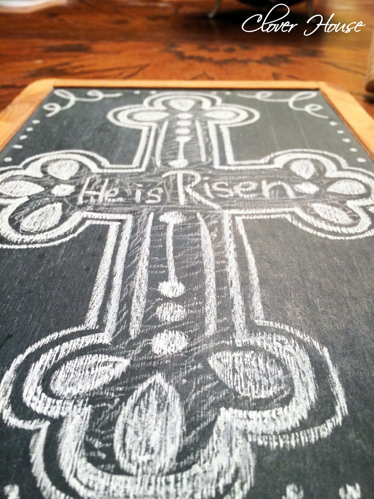 Clover House: Easter Cross Chalkboard Art
