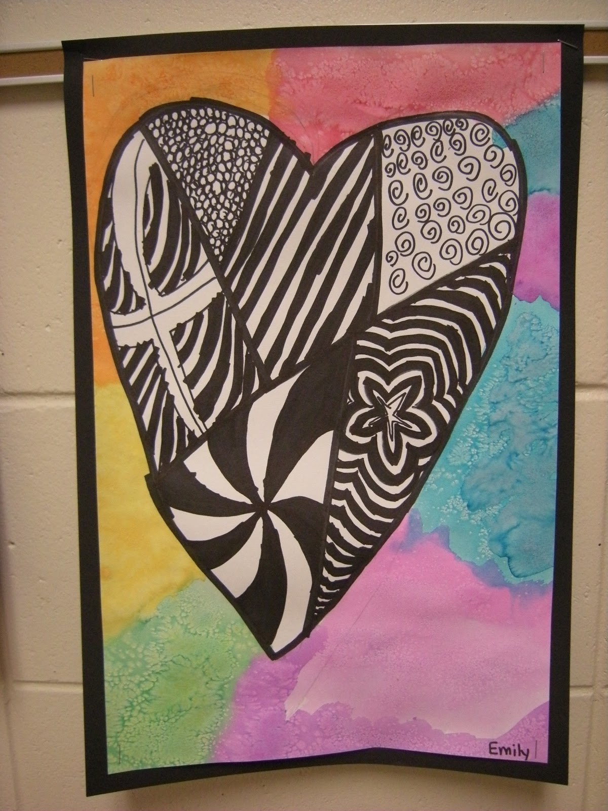 WHAT'S HAPPENING IN THE ART ROOM??: 3rd Grade Zentangle Hearts