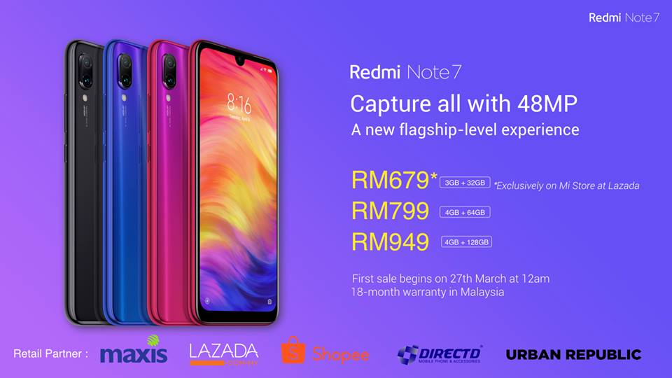 Gambar Dan Harga Redmi Note 7 (Malaysia Set) - Terbaru 2019 | YusufUltraMaN