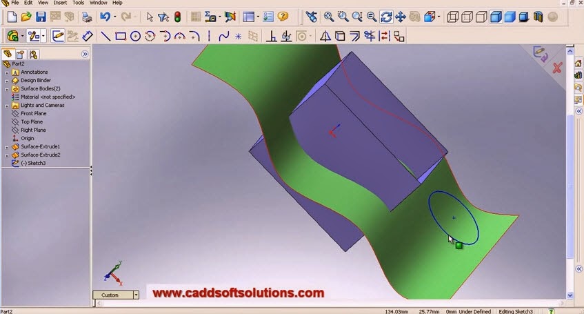 Surface Trim Tutorial and Surface Modeling Tutorial in Solidworks ...
