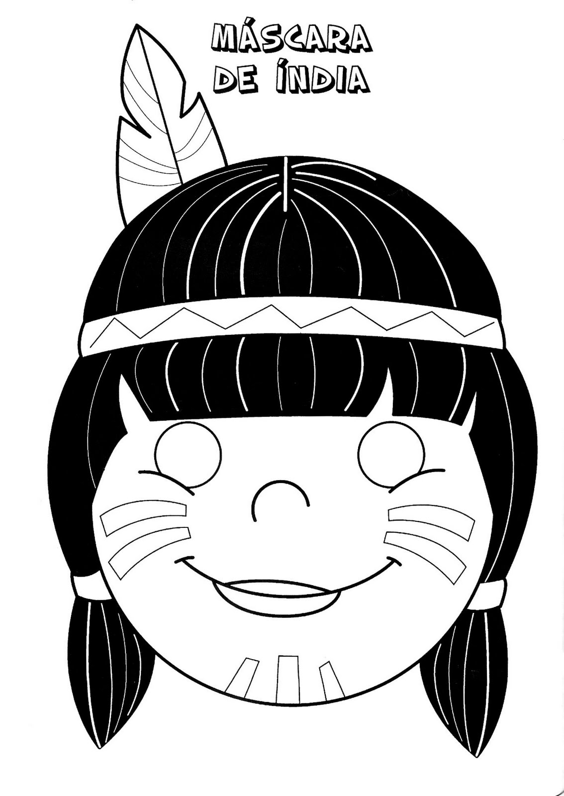 14 Máscaras de Índio Para Imprimir - Cantinho Alternativo