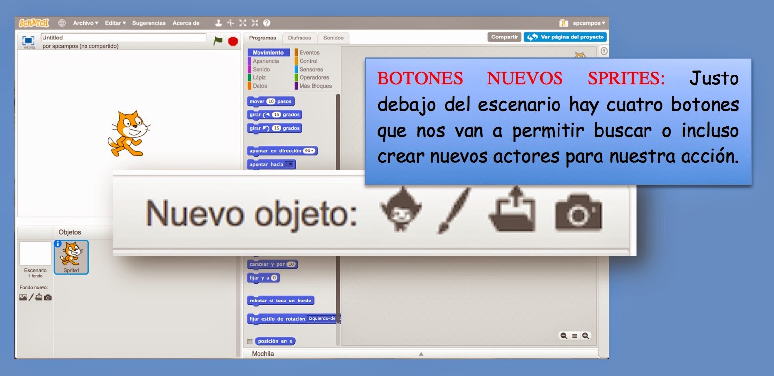 PROGRAMACIÓN CON SCRATCH: Conoce la interfaz