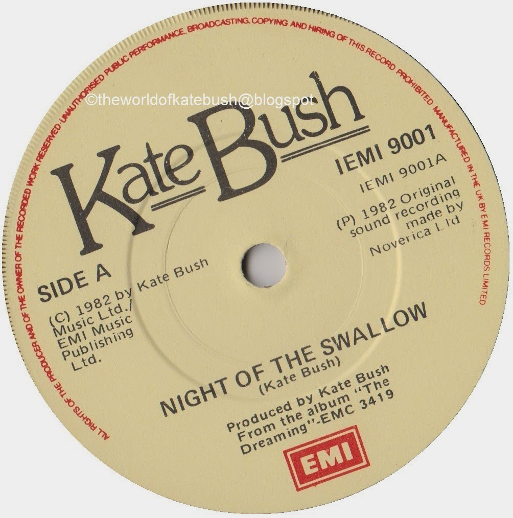 THE WORLD OF KATE BUSH: Night Of The Swallow - Ireland 7" Single: First ...