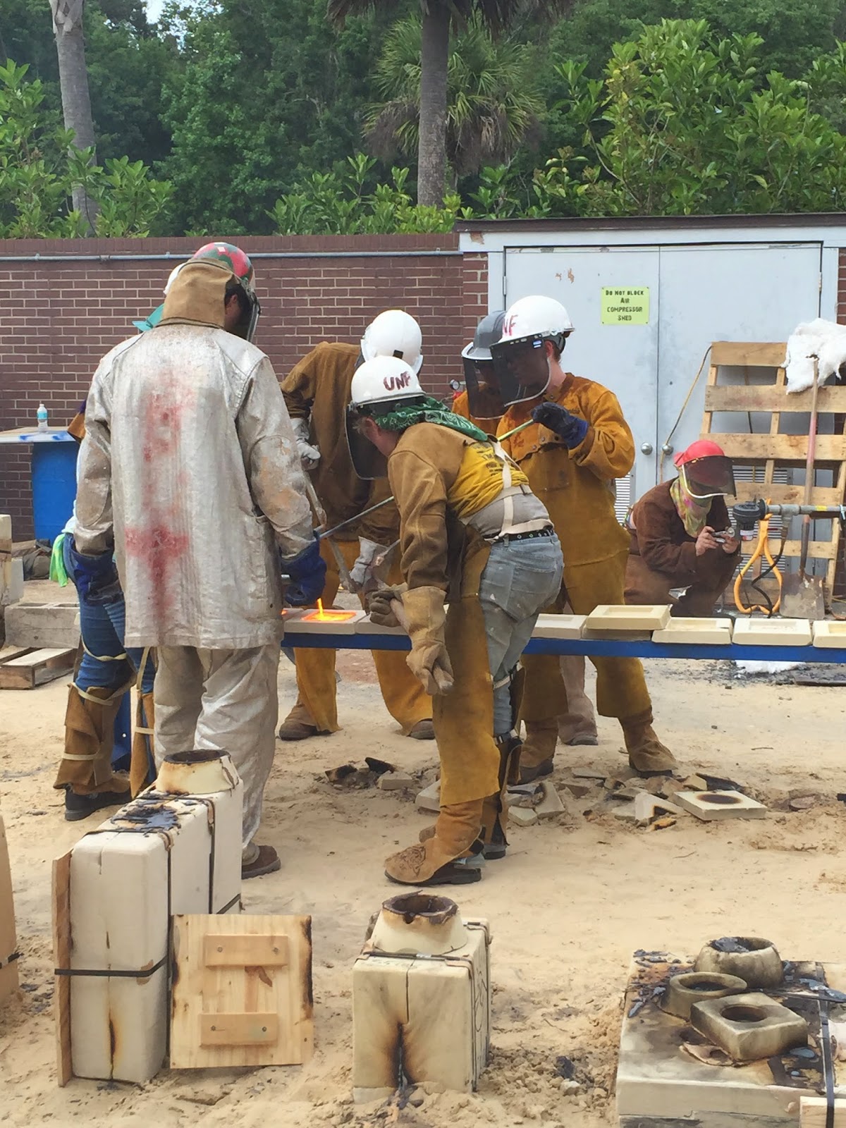 Chelsea Rose Art: UNF Sculpture: Iron Pour