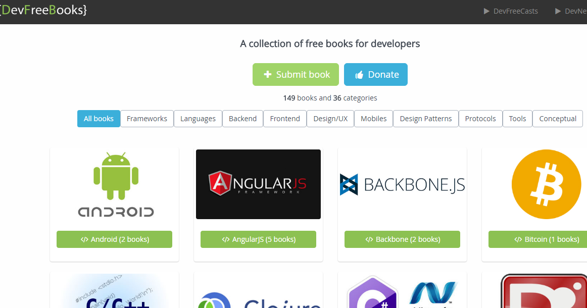 DevFreeBooks, una web que se convierte en un libreria online para desarroladores ~ ALT64