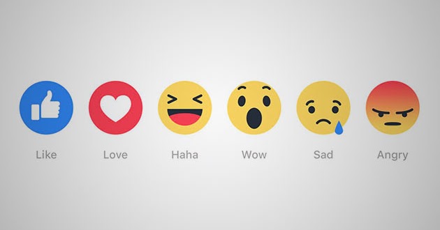 Facebook has rolled out its new Reactions – Love, Angry, Sad, Haha, and ...