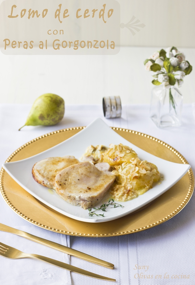 Lomo de cerdo con peras al Gorgonzola | Olivas en la cocina