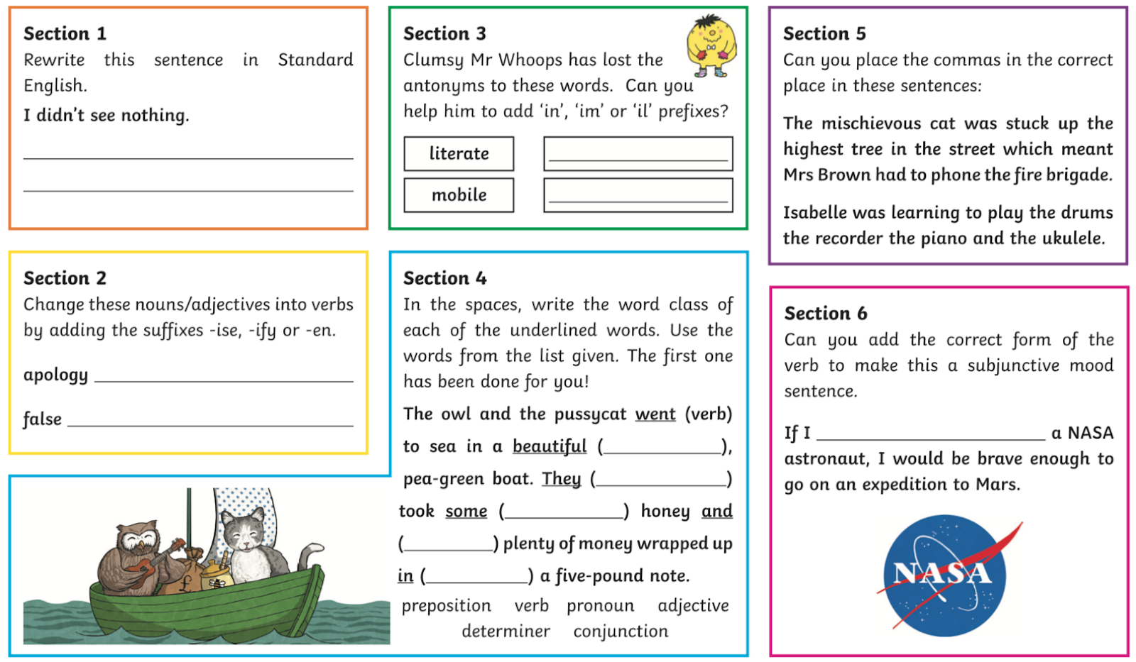 Miss Barrell's Class: SPaG homework 23.2.18