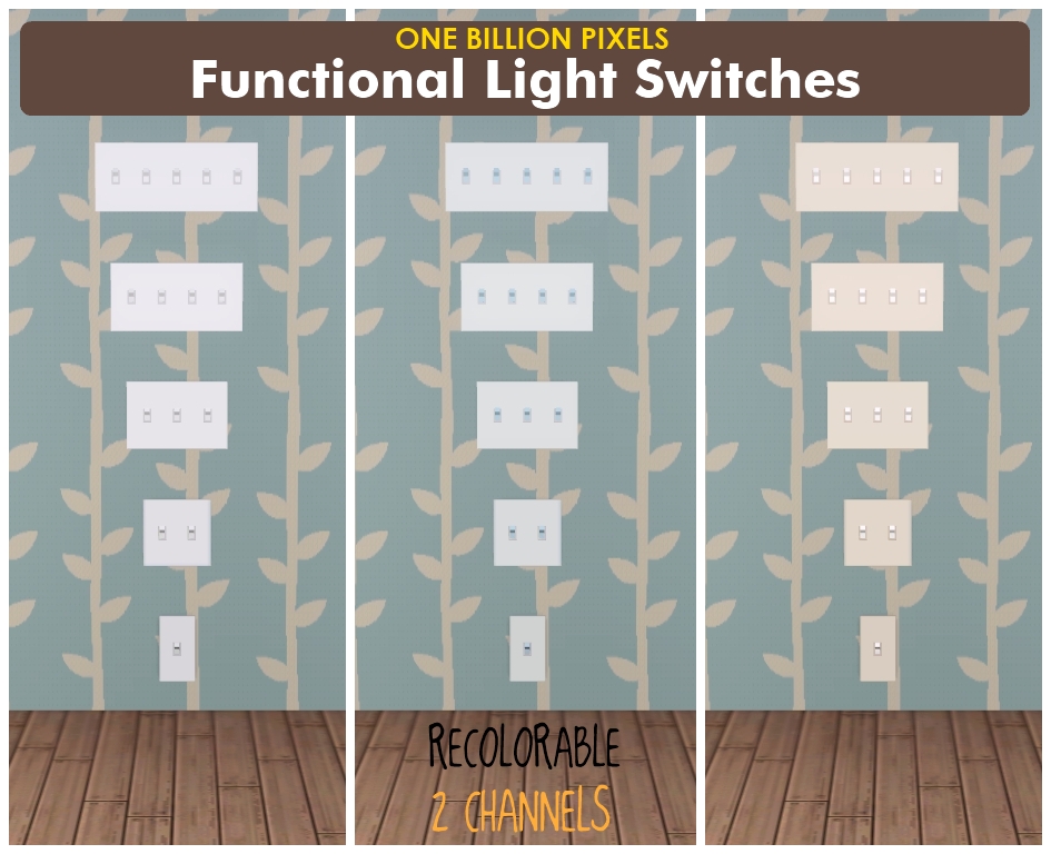 Functional Light Switches - One Billion Pixels