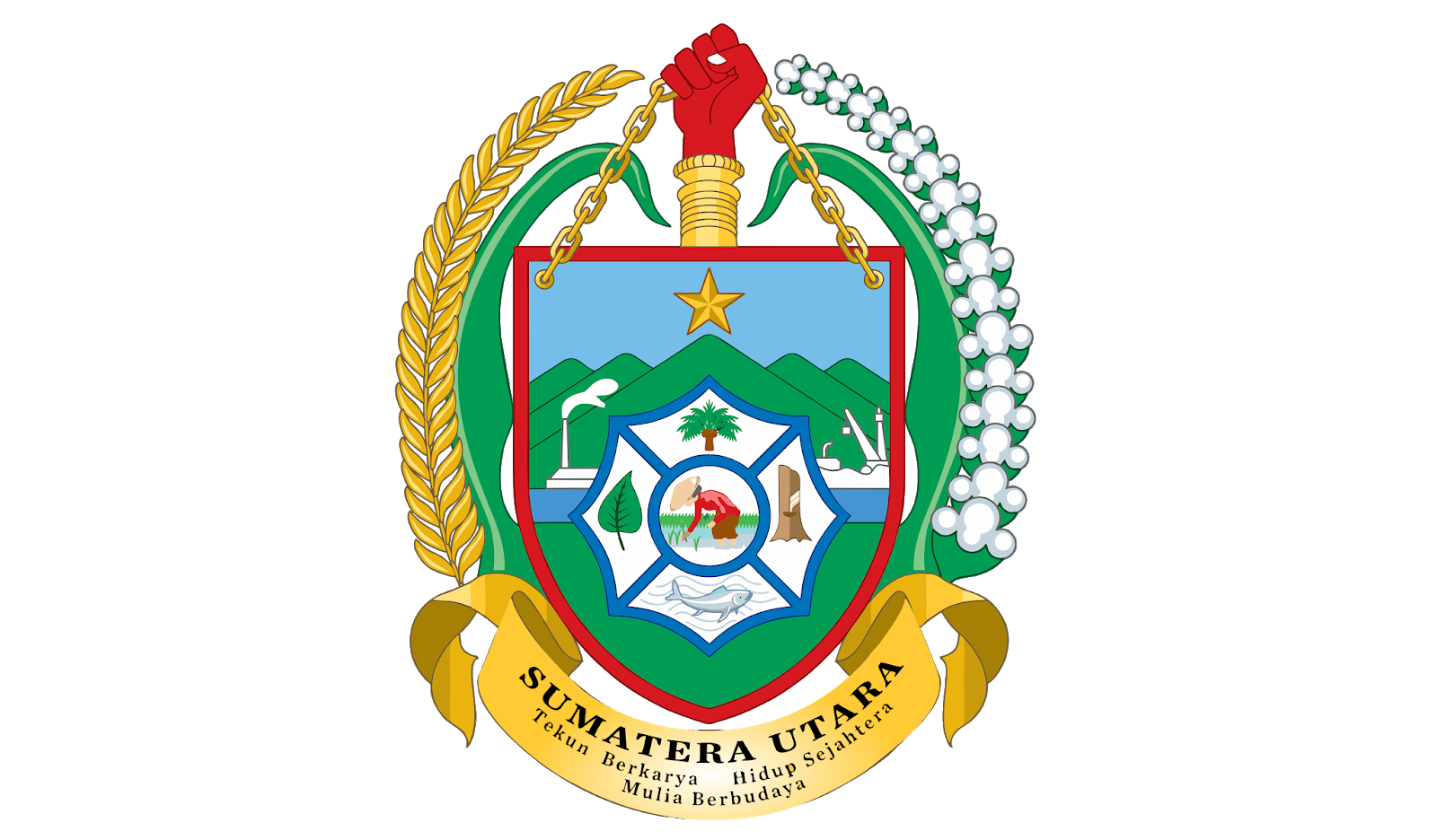 Logo Provinsi Sumatera Utara crd (CorelDraw) - logo vector/cdr (corelDraw)