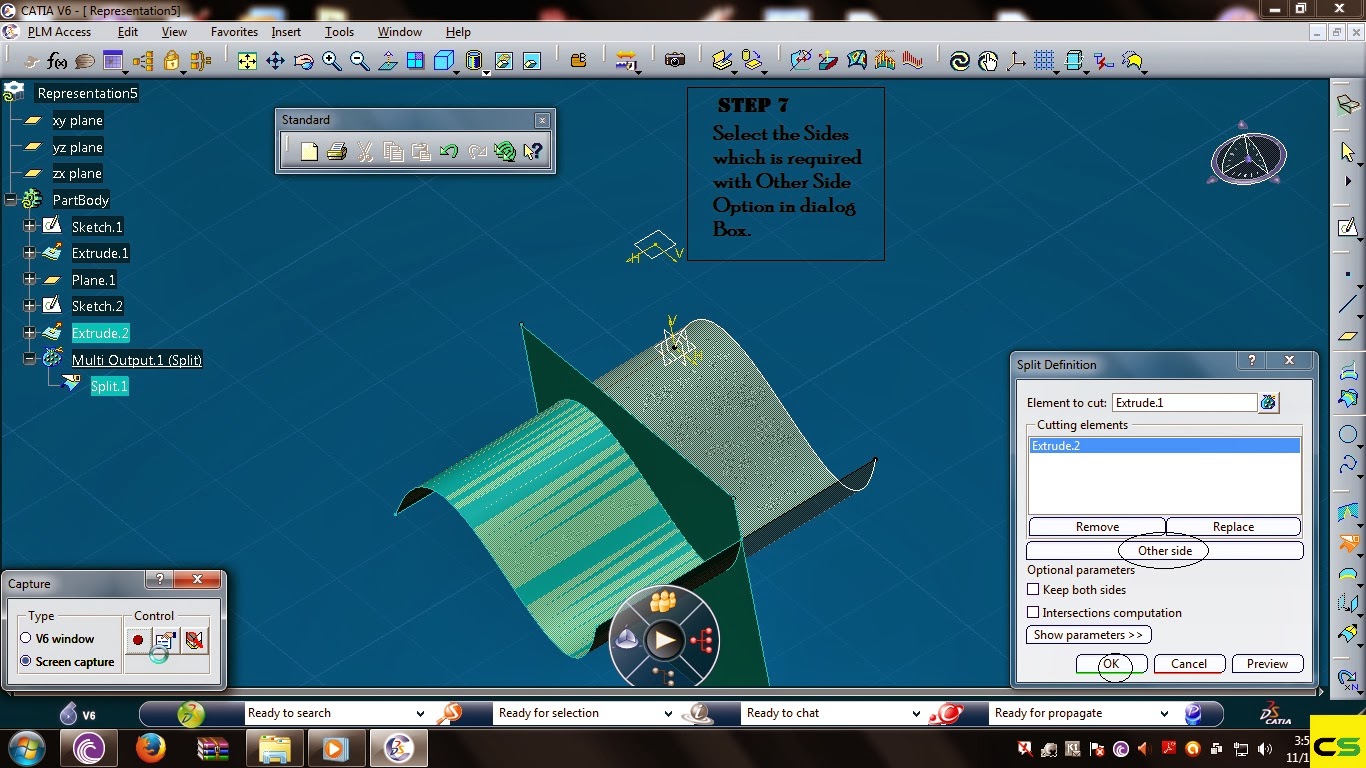 How To Use Split Surface Tool In Catia Caddskills