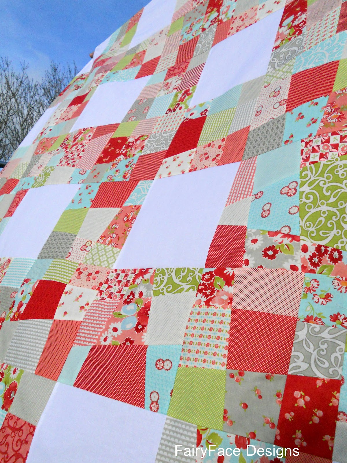 FairyFace Designs: Saturday sewing results...a Ruby quilt top