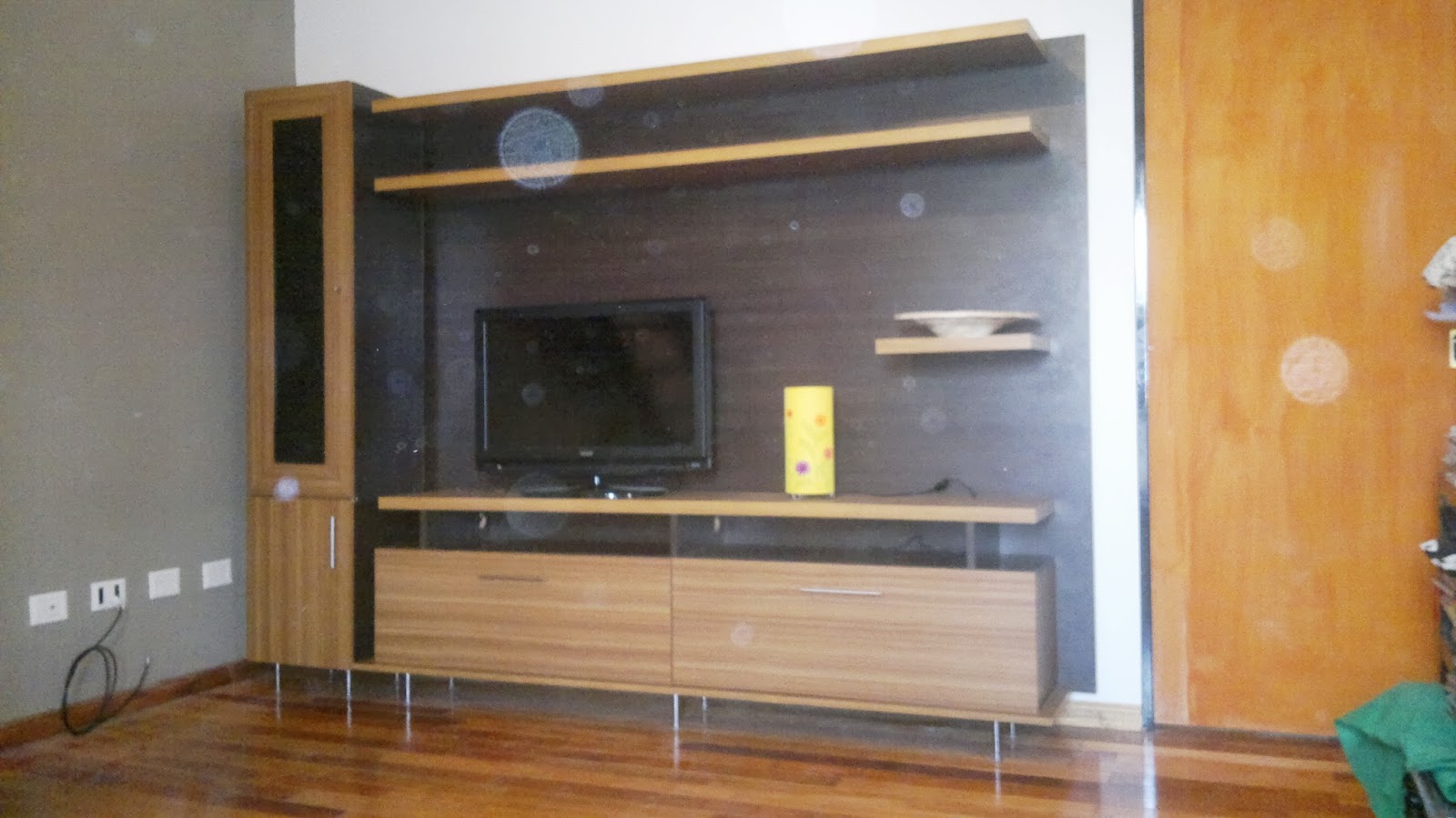 CYM AMOBLAMIENTOS: Rack lcd, tv, modular, con vitrina de vidrio. color ...